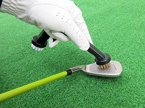 A99 Golf 2-in-1 Round Head Golf Club Brush Iron Wood Putter Cleaning + Free Reel