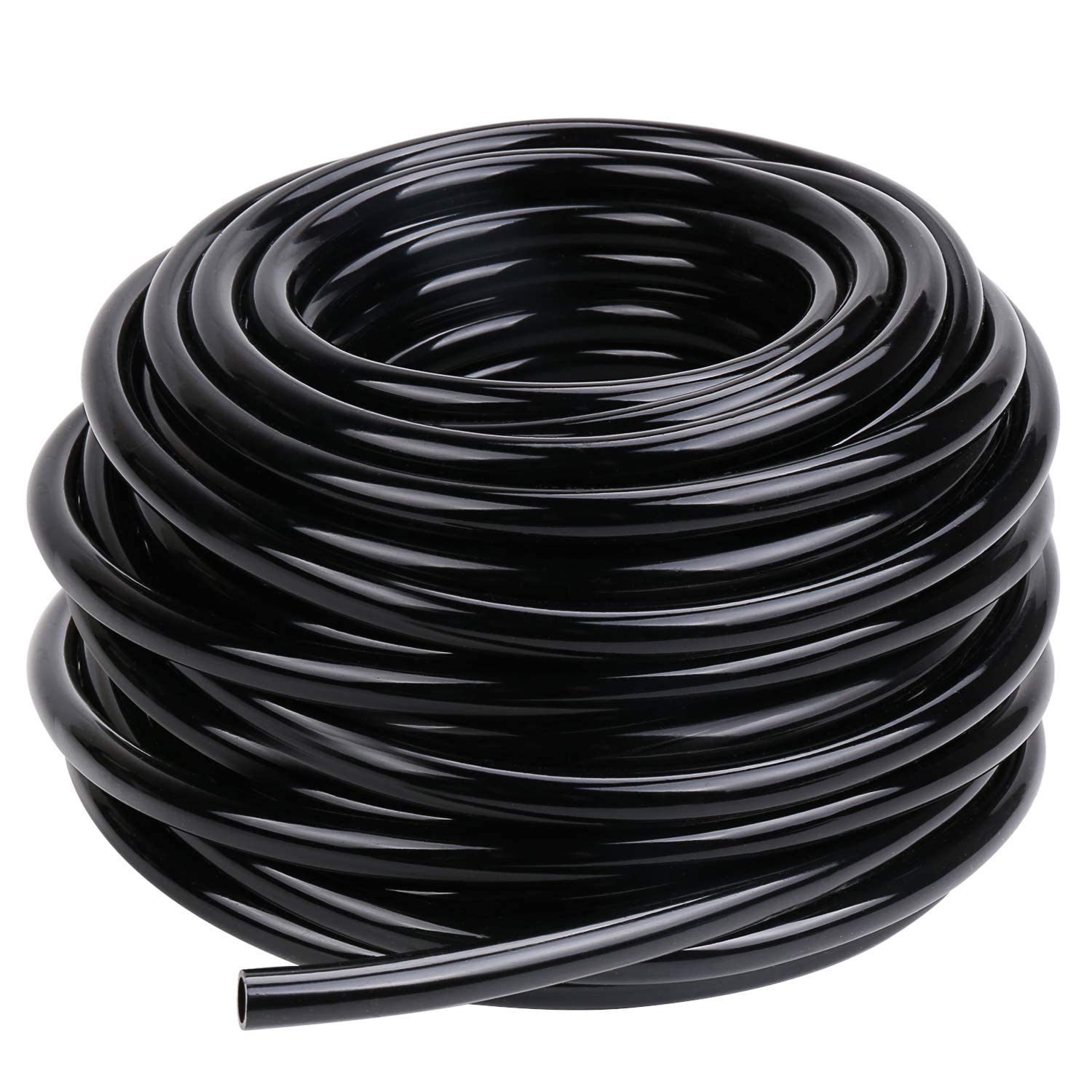 MultiOutools Distribution Tubing 3/8 inch Drip Irrigation Tubing Hose, 50FT Heavy Duty Drip Irrigation Kit for Lawn Garden Watering (3/8â tubing 50FT, Black)
