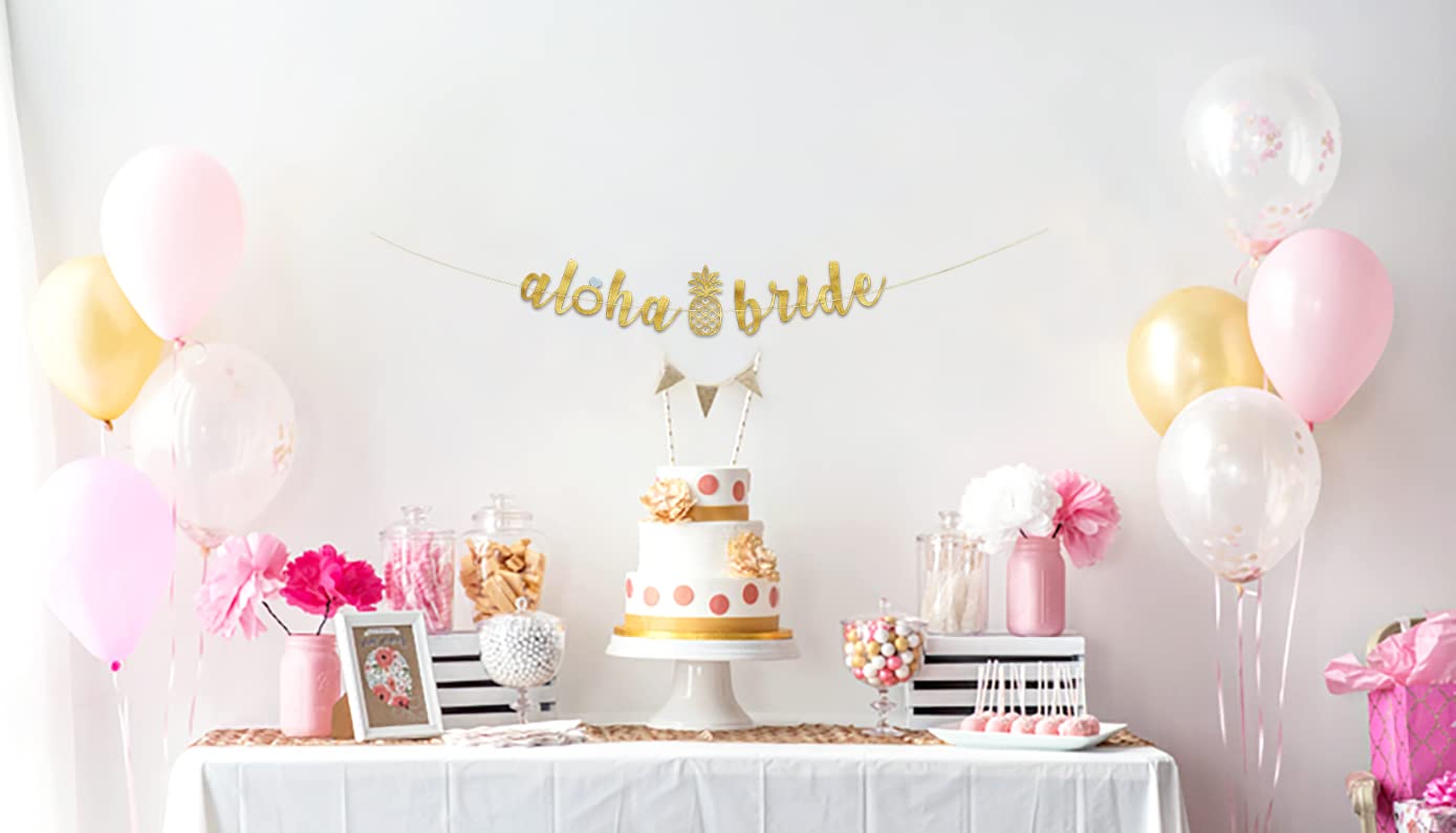 Aloha Bride Banner - Bachelorette Party Decorations, Ideas, Supplies, Gifts, Jokes and Favors