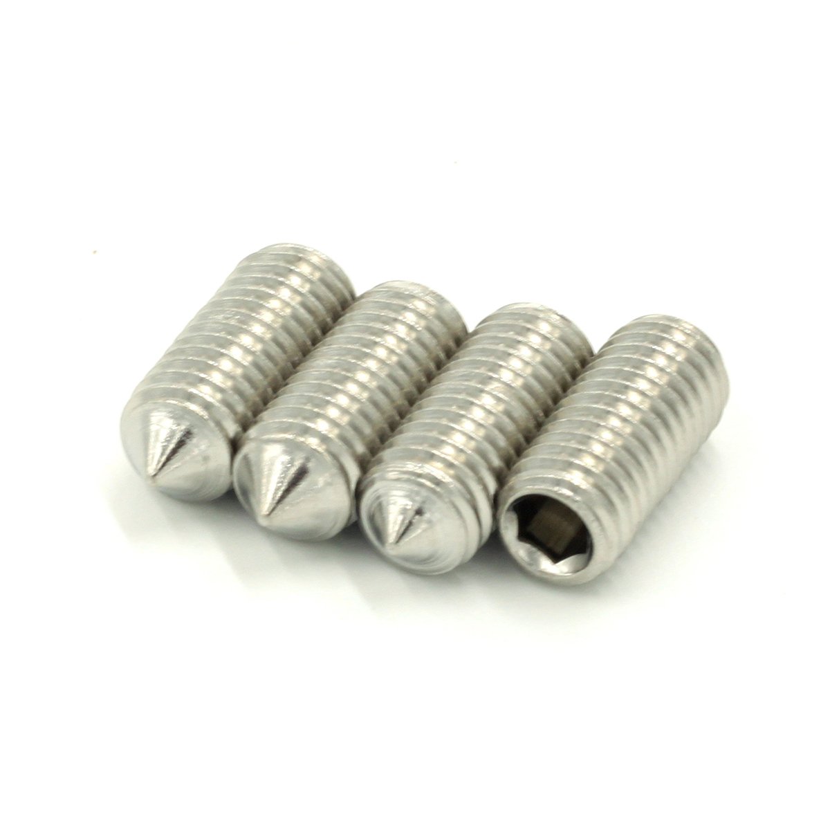 Hex Socket Set Screws with Cone Piont Assortment Kit,Stainless Steel,200 Pieces