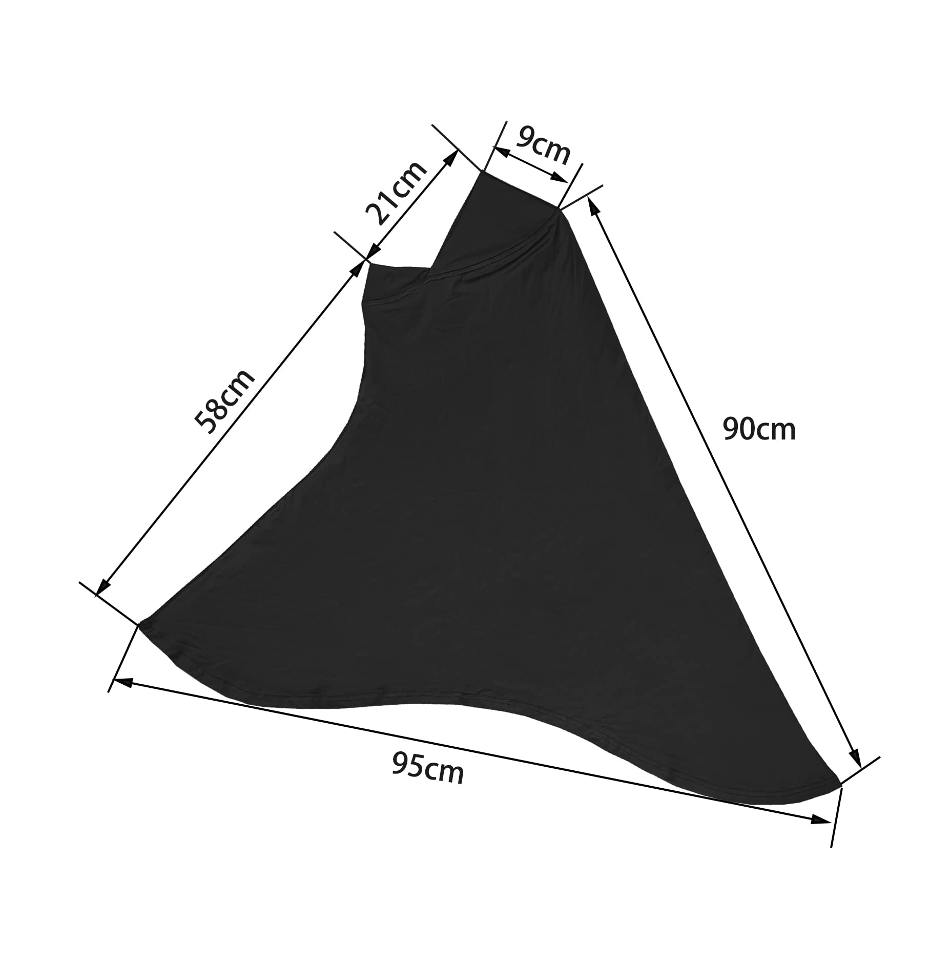 Abetteric Women's Polyester Scarf Fashion Hijab Solid Color Shawl Instant Muslim Wraps Black OS
