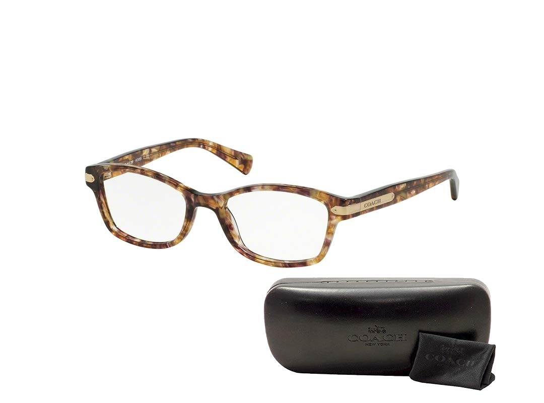 Coach HC6065 5291 51M Dark Tortoise/Dark Tortoise Military Sig C Rectangle Eyeglasses For Women+ BUNDLE With Designer iWear Eyewear Kit
