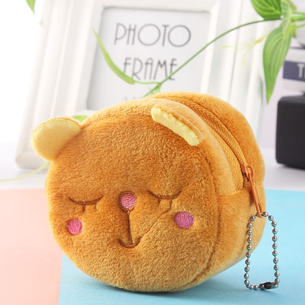 Cute Plush Panda Animal Small Coin Purse Zipper Money Wallet Kids Birthday Ladybug