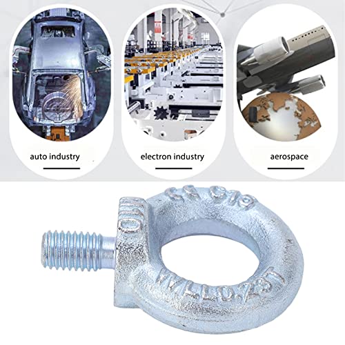 ANBID 5Pcs Lifting Shoulder Eye, White Zinc Steel Lifting Threaded Eyebolt for Industrial Use M16 (Color : M10)