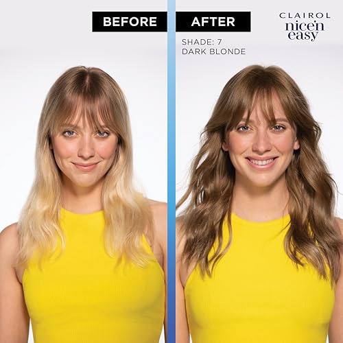 Clairol Nice'n Easy Permanent Hair Dye, 7 Dark Blonde Hair Color, Pack of 1