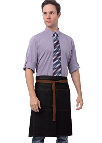 Chef Works Unisex Memphis Bistro Apron, Black, One Size