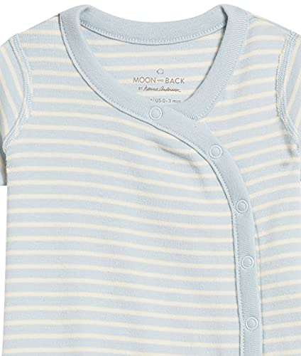 Moon and Back by Hanna Andersson Unisex Babies' Romper Pants, Pack of 2, Light Blue, 0-3 Months