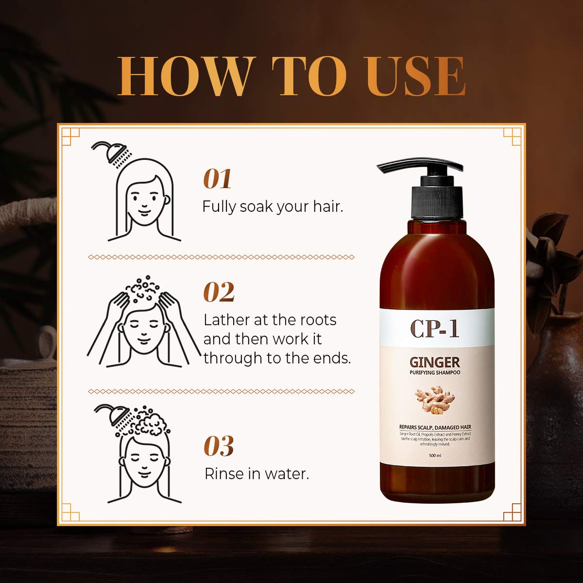 CP-1 GINGER PURIFYING SHAMPOO, Recovery Strengthening care, Scalp care, 16.9 fl oz