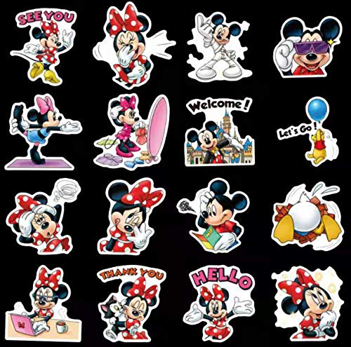 80pcs Vinyl Stickers Waterproof Disney Mickey Minnie Graffiti Decals for Water Bottles Cars Motorcycle Skateboard Portable Luggages Phone Ipad Laptops …