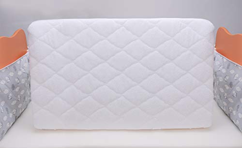 PEKITAS Mini-Crib Quilted Mattress Protector Cotton Waterproof Pad Cover Fitted Sheet with Large 5.9" Skirt Washer/Dryer Friendly with Stain Protection for Baby Bed 19"x 31"