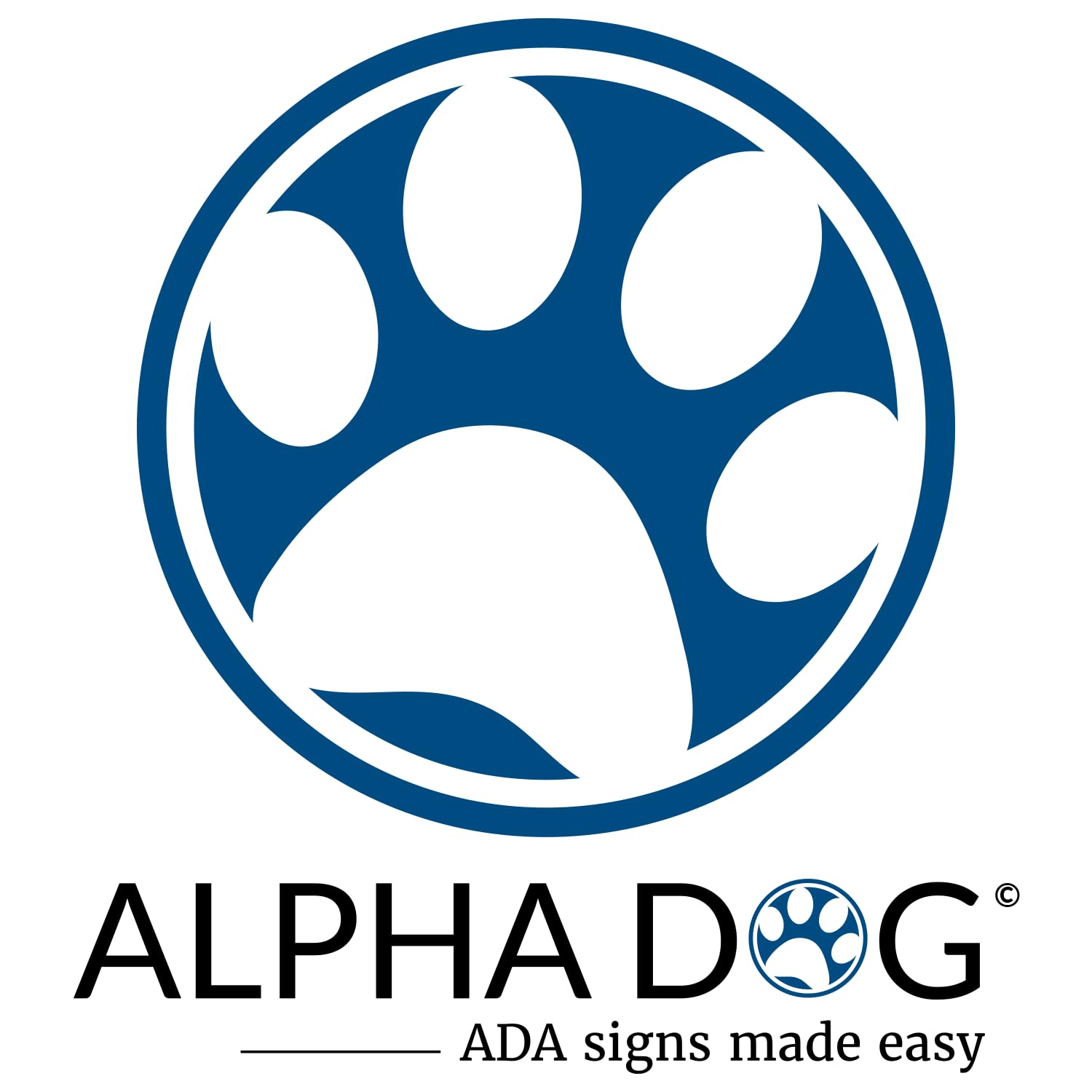 ALPHA DOG ADA SIGNS - Handicap Exit Sign with Braille for Your Business, 8x6 Inch, ADA Compliant, Indoor or Outdoor, Easy Installation, Made in the USA, Blue