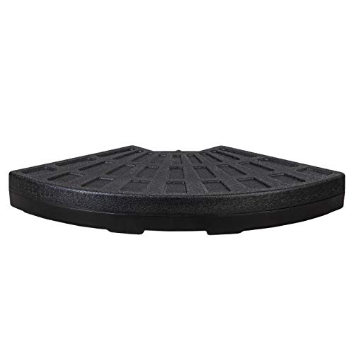 Amazon Basics HDPE Round Fan-Shaped Hanging Umbrella Base for Patio β Black