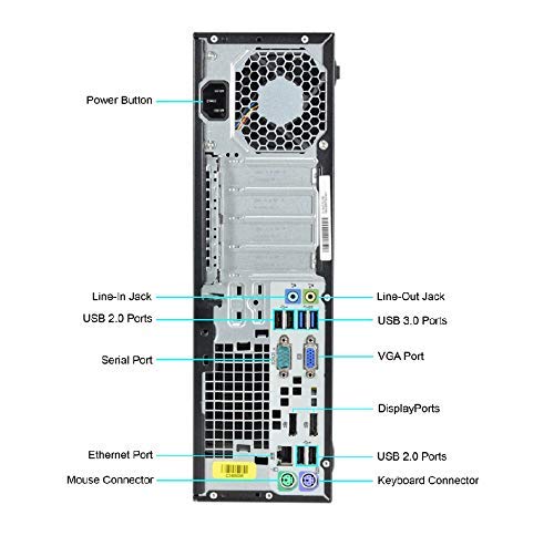 HP ELITEDESK 800 G1 SFF Slim Business Desktop Computer, Intel Core i5 4670 3.40 GHz, 4GB RAM, 500GB HDD, DVD, USB 3.0, Windows 10 Pro 64 Bit (Renewed)
