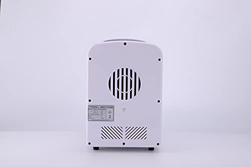KOUDERA 4L Mini Portable Compact Personal Fridge Cooler and Warmer with AC DC Power, Small Refrigerator for Skincare, Breast Milk - Home and Travel- Gift - Freon-Free and Eco Friendly, White.