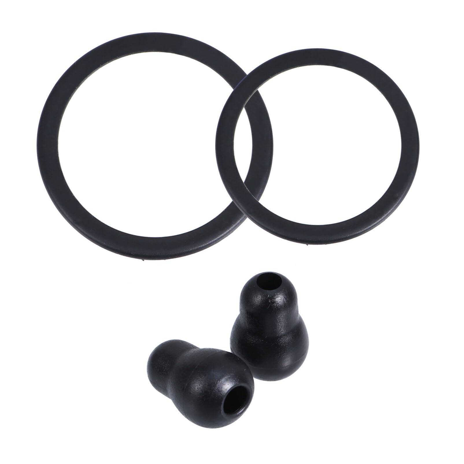 Healvian 2 Sets Accessories Ear Plugs Silicone Replacement Earplugs Ear Tips Replacement Earpiece Replacement Large Diaphragm Cover Adult Diaphragm Earbuds Skull PVC