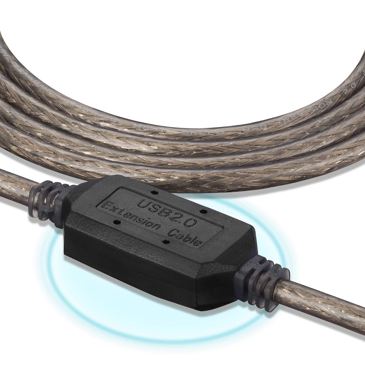 Tan QY Active USB 2.0 Printer Cable 100Ft - A-Male to B-Male High Speed Printer/Scanner/Repeater Cable for HP, Canon, Lexmark,Dell, Samsung etc (100Ft/30M)