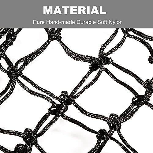 BLOOMOAK Hay Net for Horse, Black Hay Bag 40" Length and 4" Larger Holes with Metal Rings for Goat (1 PCS (40" Length & 4“ Hole)