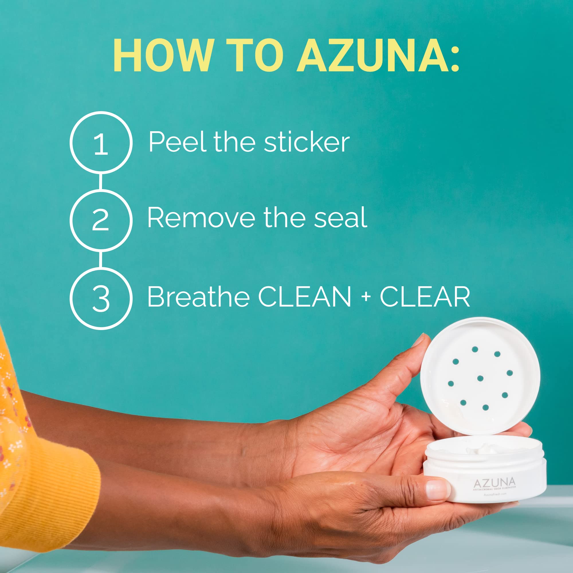 Azuna All-Natural Odor Remover Gel, Premium Whole-Home Kit | Air Purifier with Tea Tree Oil | Plant-Based & Long Lasting | For Pet Odors, Smoke & Strong Odors | Variety Pack