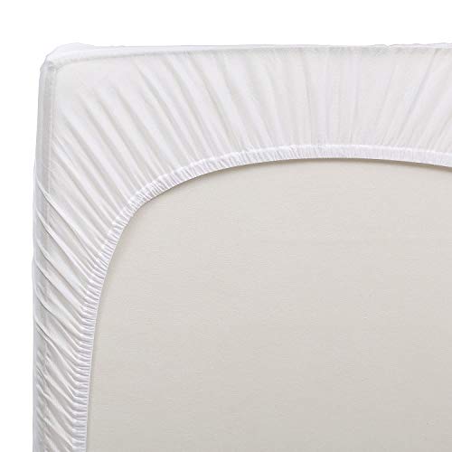 Beautyrest Kids Fitted Crib Mattress Pad | Waterproof | 52β x 28β | Machine Washable, White