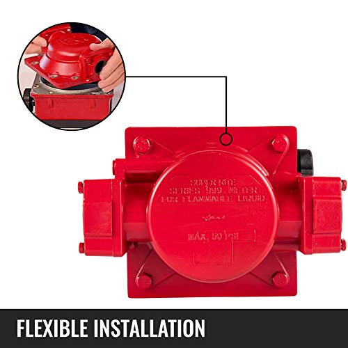 VEVOR Mechanical Fuel Meter 20 GPM, Fuel Flow Meter 3-Digital Batch Display Fuel Transfer Meter 1 Inch Diesel Fuel Flow Meter All Fuel Transfer Pumps Gasoline Flow Meter