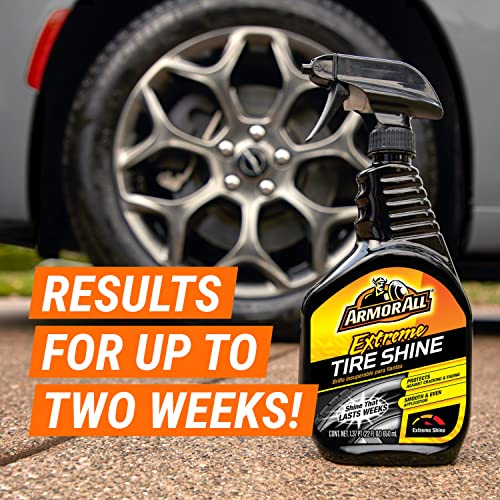 Armor All Car Tire Shine, One-Step Tire Shine Spray for Precise, Even Shine and Minimal Overspray - 2 Count