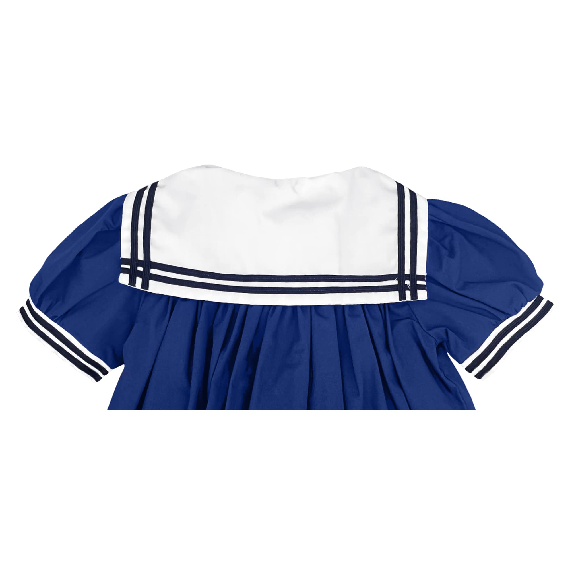 Petit Ami Toddler Girls' Nautical Dress with Collar, 2T, Navy