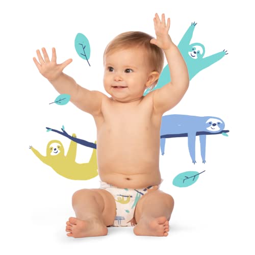 Hello Bello Baby Diapers - Size 1 - Sleepy Sloths - 35 Count (Pack of 4)