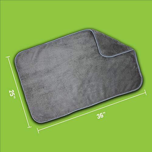 Arkwright TowelZilla Microfiber Cleaning Cloths - 800 GSM Ultra-Thick, Lint Free Car Drying Towel for Polishing, Washing, Auto Detailing, 25 x 36 in, Grey