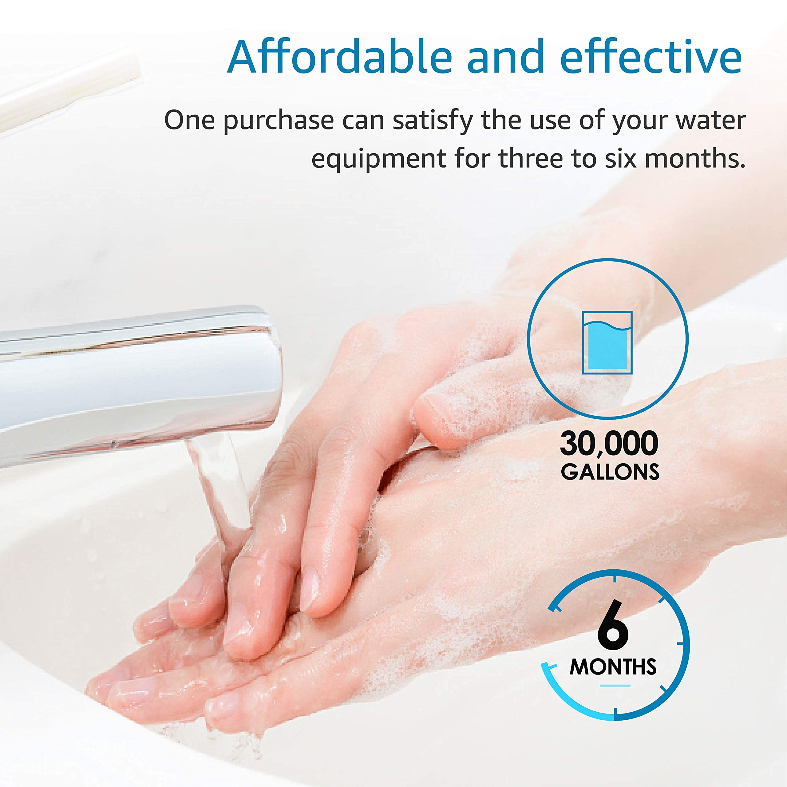 AQUACREST FXHSC&FXHTC 10" x 4.5" Whole House Water Filter, Replacement for GE FXHSC/FXHTC, Culligan R50-BBSA/RFC-BBSA, Pack of 4