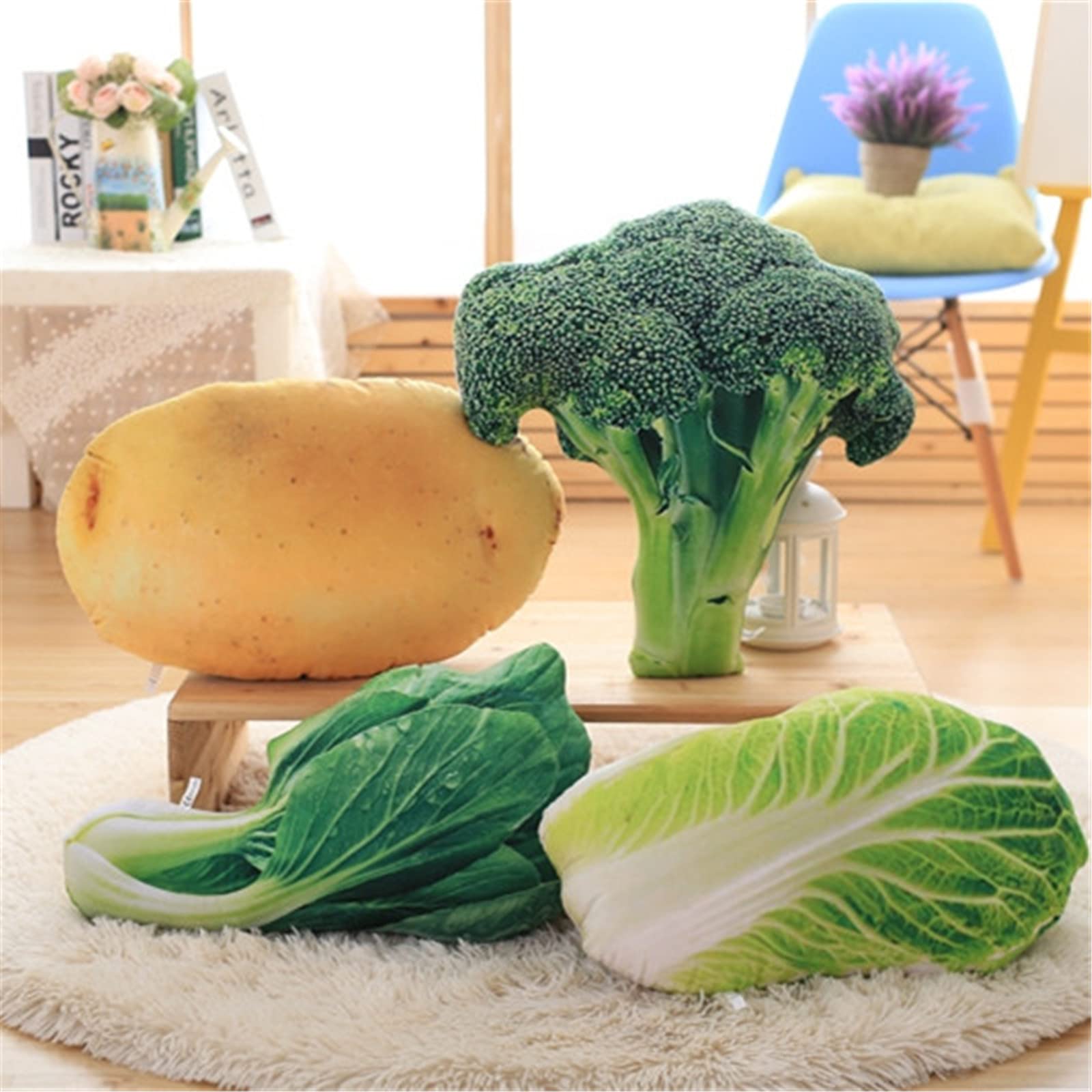 ASkinds 3D Potato Plush Pillow, 19.5" Plush Stuffed Toy Sofa Bed Decorative Vegetables Throw Pillow(Big Size)