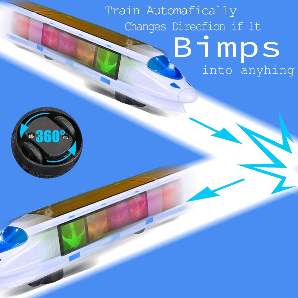 CYKT Electric Train Toy with Music, Beautiful 3D Lightning Electric Train, The Best Creative Gift Toy for 3-12 Year Old Boys