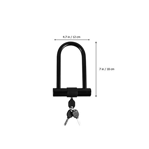 Abaodam 1 Set U- Shape Bike Lock Heavy Duty Anti- Theft Bike Mounting Bracket Cable Lock Bike Part