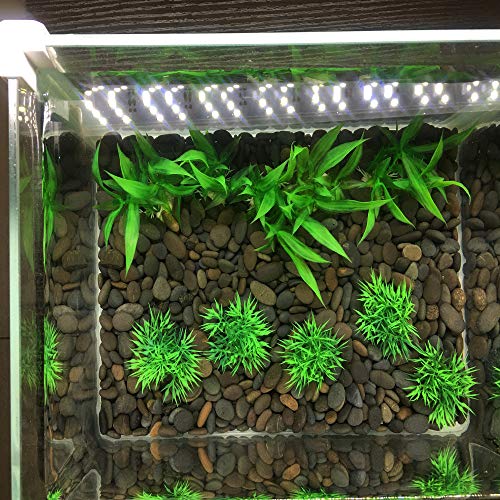 Smoothedo-Pets Aquarium Plants Fish Tank Decorations Small Size/10pcs Set Plastic Artificial Plant Goldfish Waterscape Fish Hides for Small Fish Tank/Bowl (10pcs-B-Set)