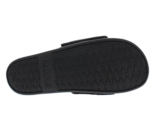 adidas Adilette Comfort Slides Black/Golden Beige/Golden Beige Men's 10, Women's 11 Medium