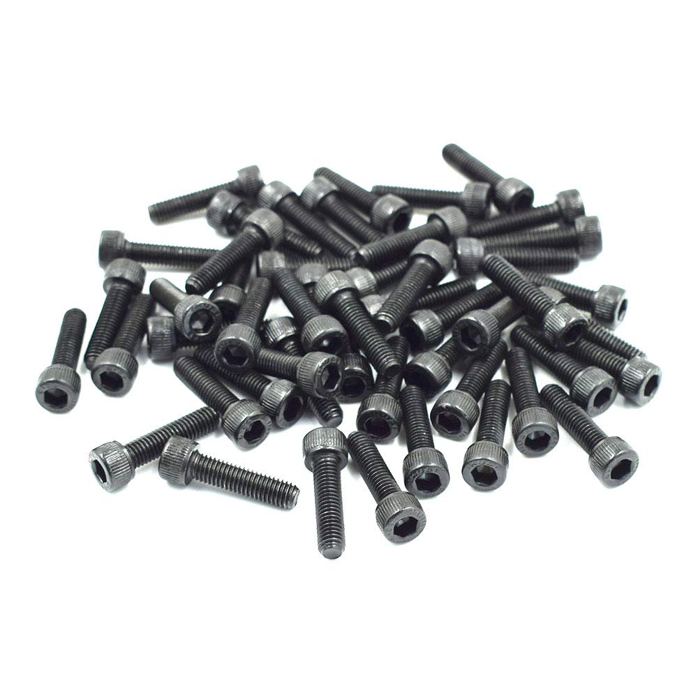 PHITUODA M5x20 Hex Socket Head Cap Screws Bolt Alloy Steel Black-50pcs