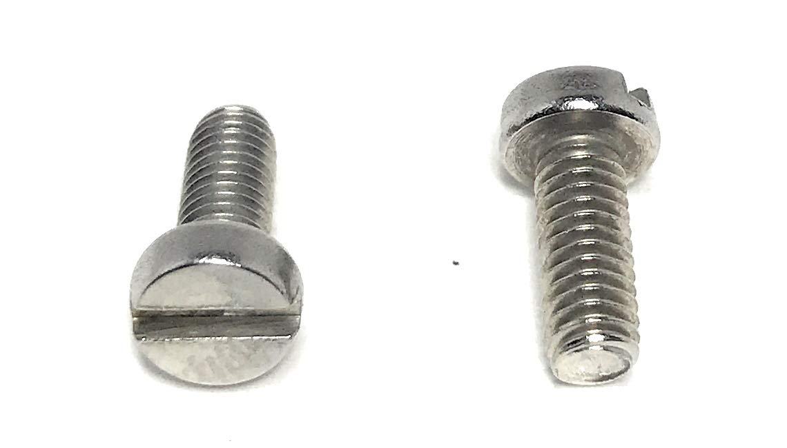 M4-.70 x 10 Stainless Steel Slotted Cheese Head Machine Screw DIN84 A2 M4x10 (50 Pieces)