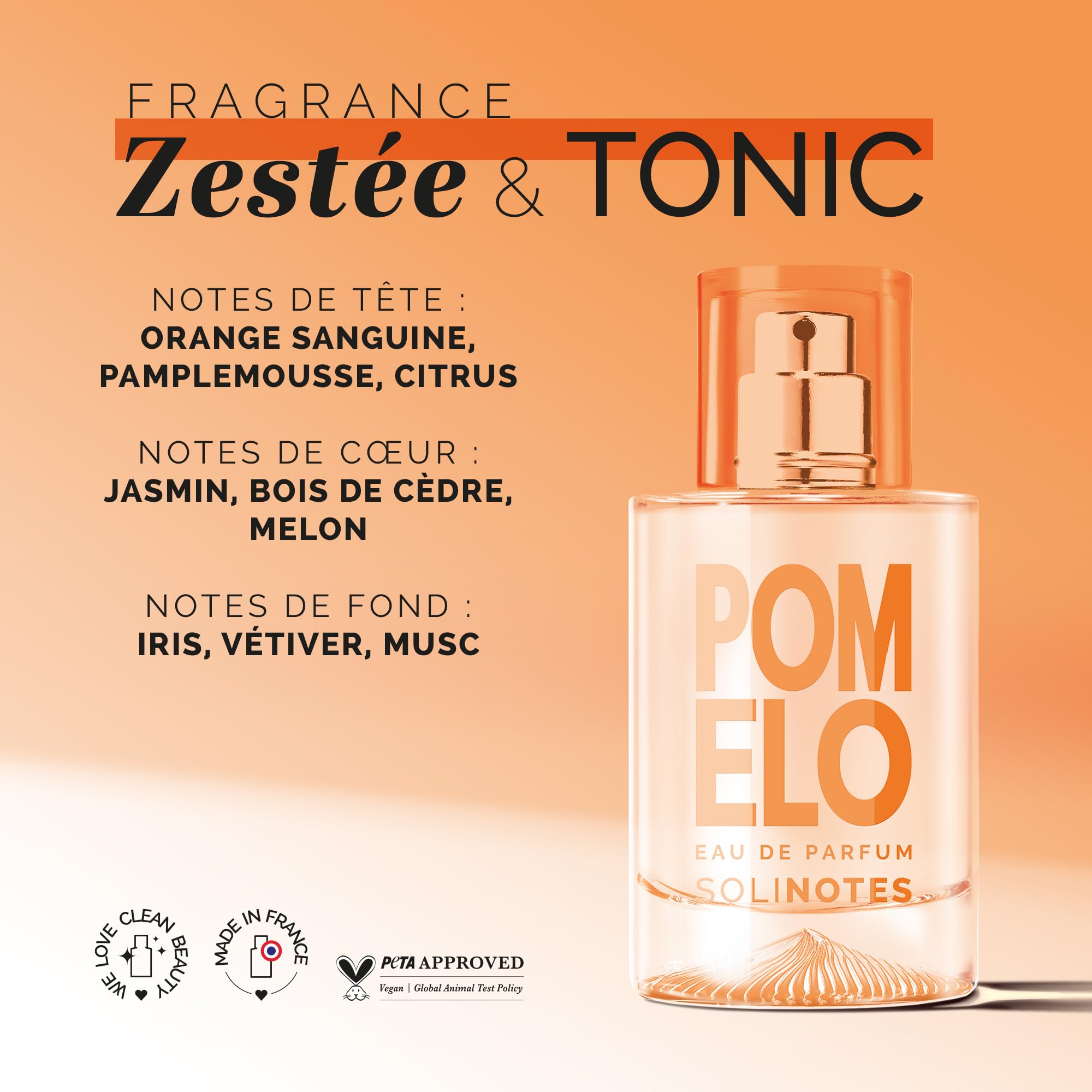 SOLINOTES Pomelo Perfume for Women - Eau De Parfum | Delicate Floral and Soothing Scent - Made in France - Vegan - 1.7 fl.oz
