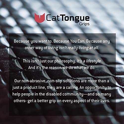 Non-Abrasive Cell Phone Grip by CatTongue - 2.25β x 4β Non Slip Grip for Smartphones Compatible with iPhone and Android, Universal Grip with No Added Bulk (Kitty Cat, Midnight)