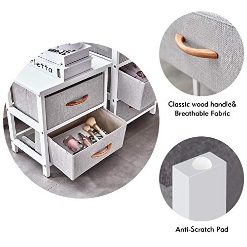 Nothers 3 Drawers Fabric Dresser Storage Organizer, Organizer Unit for Bedroom, Closet, Entryway,Living Room Furniture, Foom Decor,Hallway - Light Grey