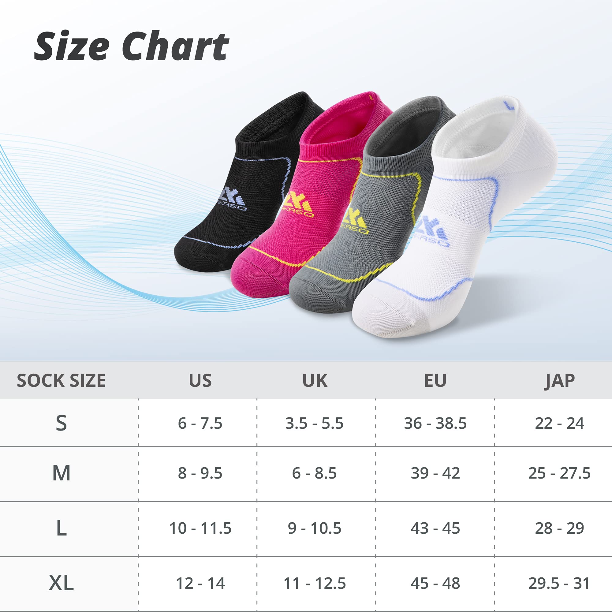 AKASO Anti-Odor Ankle Running Socks, Silver Fiber Low Cut Athletic Socks for Men and Women - 2 Pack (Black, L)