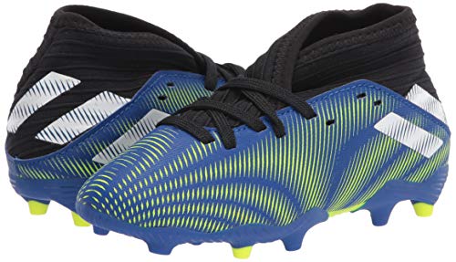 adidas Boy's Nemeziz .3 Firm Ground Soccer Shoe, Team Royal Blue/White/Solar Yellow, 6 Big Kid