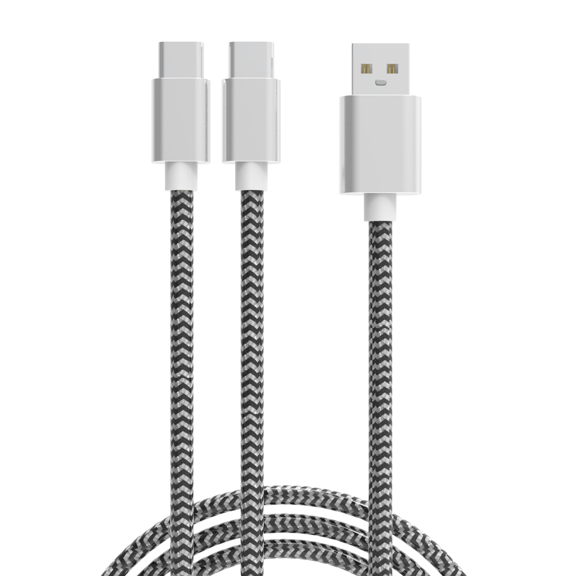 ABTKN Fast Charging Cable for PS-5 Controller, 2 in 1 USB C Charger Cable for Play-Station - 5/ Xbox Series X|S Controller, 10Ft Charger Cord Nylon Braided Type-C Ports Accessories for Switch