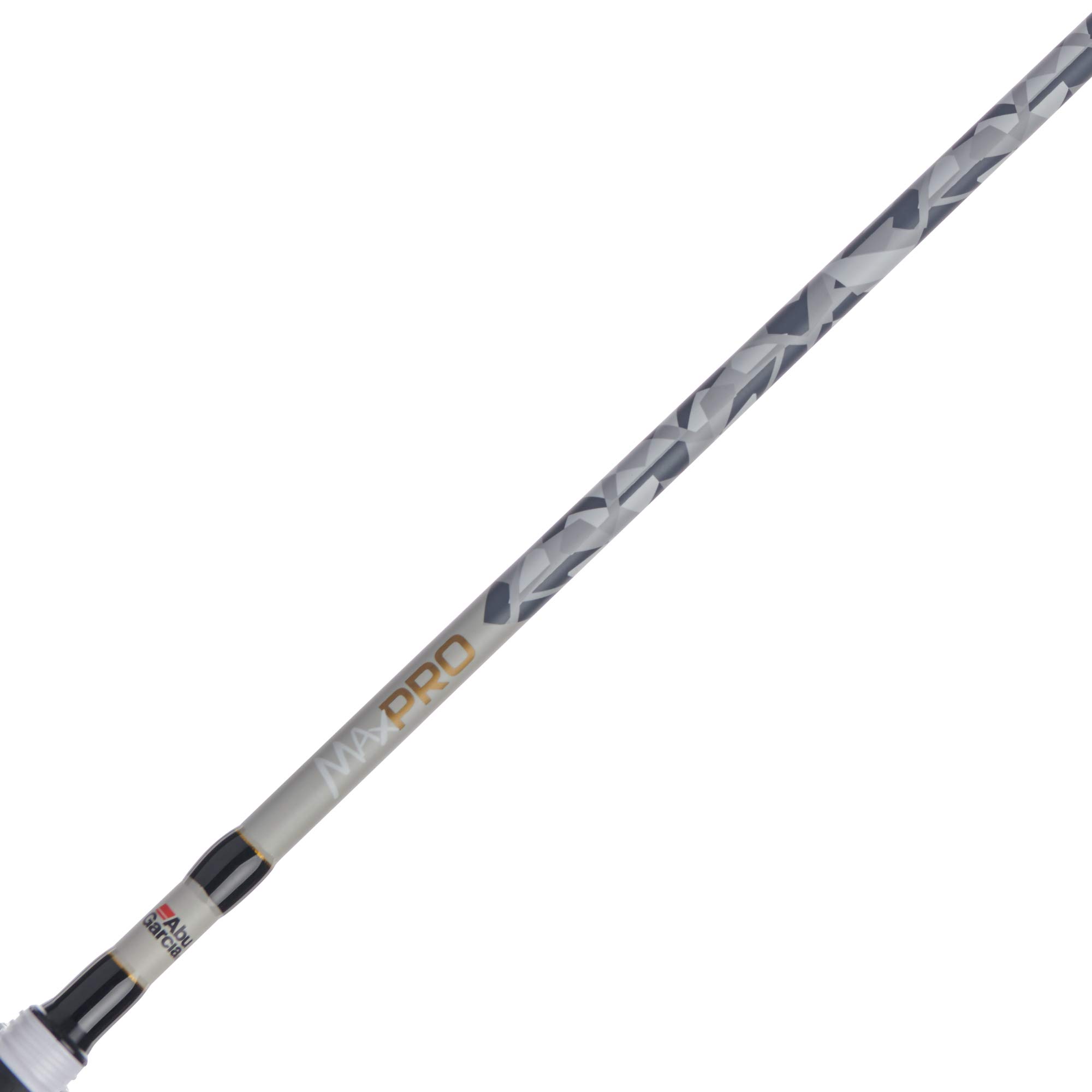Abu Garcia 6’6” Max Pro Fishing Rod and Reel Spinning Combo, 6 +1 Ball Bearings with Lightweight Graphite Body & Rotor, Extra Durable Everlast Bail System,Grey