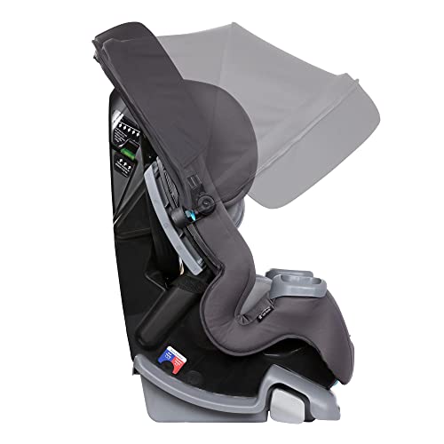 Baby Trend Cover Me 4-in-1 Infant Toddler Convertible Car Seat with Adjustable/Removable Canopy for Sun Protection & 2 Cup Holders, Stormy Gray