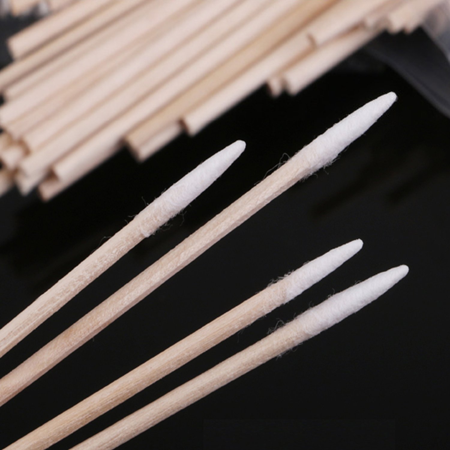 Whaline 400 Pieces Microblading Cotton Swab Tattoo Permanent Supplies Cotton Swabs Makeup Cosmetic Applicator Sticks, 2 Size