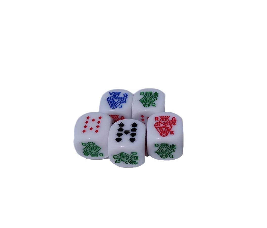 Cup Poker dice Game Set with Cup Leather Lined (cubilete)…Honey