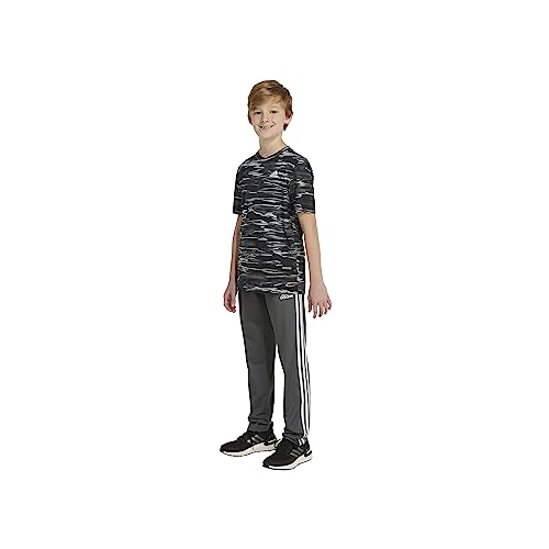 adidas Boys' Short Sleeve Cotton Allover Camo BoS Logo T-Shirt, Black (New)