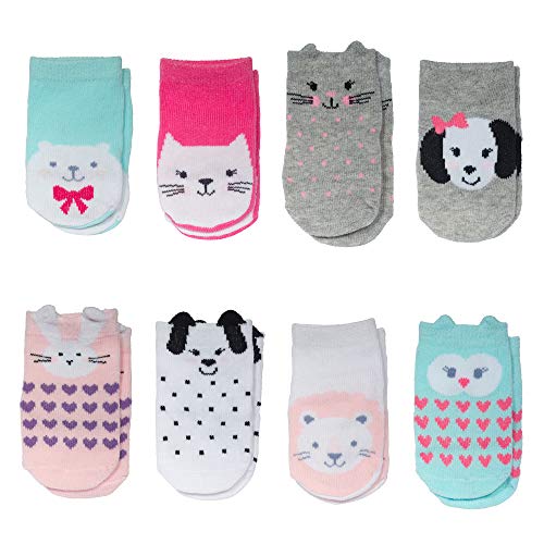 Little Me baby girls Little Me 8 Pack Infant Socks Animal Charter Themed 0 12 Months, Multi, 0-12 Months US