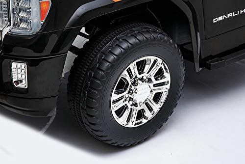 DAKOTT GMC Sierra Denali HD Two Seater 12 Volt Ride-On Truck w/ 2.4G Remote Control, LED Lights, Horn, Music, MP3/USB, Storage Box, Spring Suspension, Electric Vehicle for Kids .