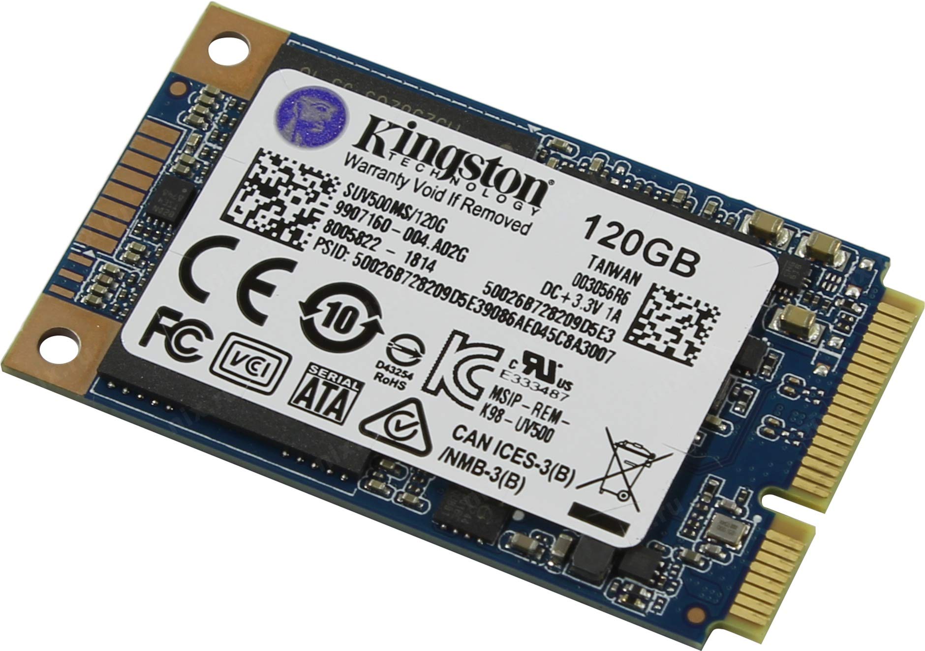 Kingston Digital SUV500MS/120G 120GB SSDNOW UV500 Msata SSD 3.5 Internal Solid State Drive